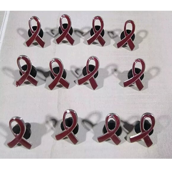 Fun Express | Party Supplies | 2 Red Awareness Ribbon Pins Bulk Pack 1 ...
